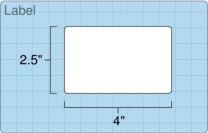 2.5" x 4" Blank Label Template - RL5326