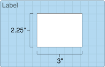 2.25" x 3" Blank Label Template - RL6251